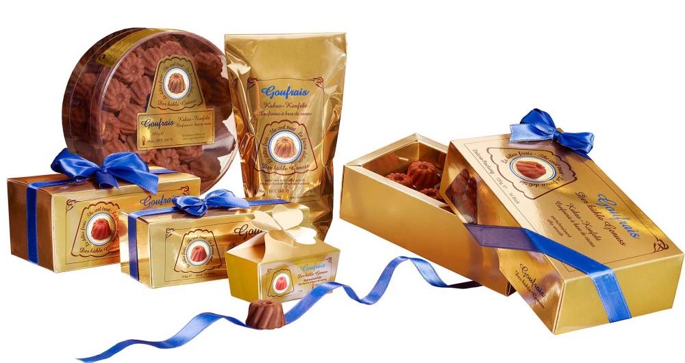 Goufrais kakao-konfekt schokopralinen in guglhupfform 37,5g-500g ...