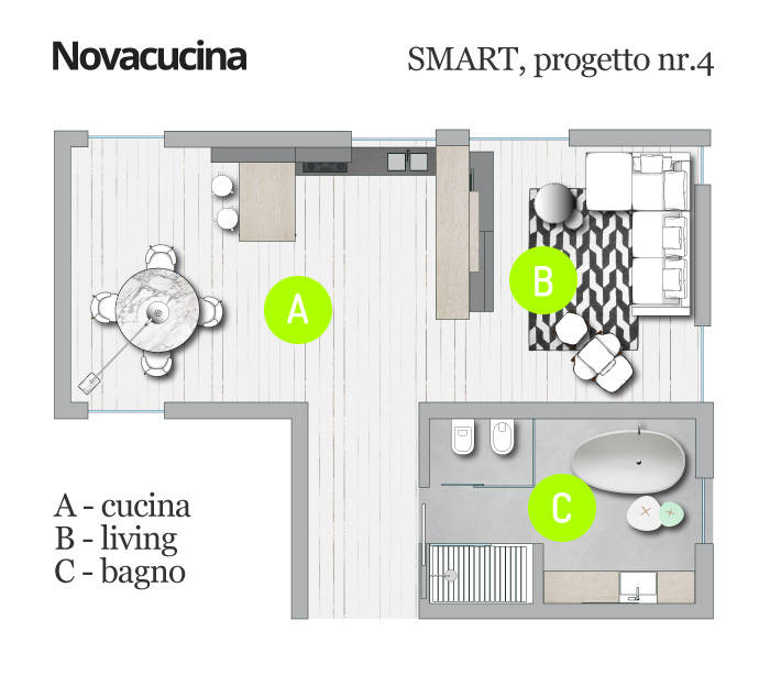 Pianta progetto smart nr.4 | homify