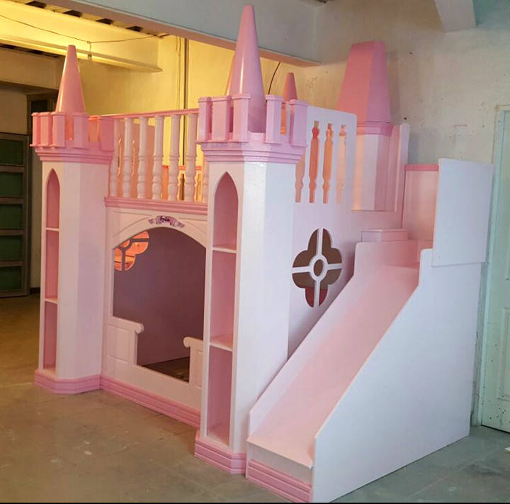 Hermoso castillo rosa para princesas kids wolrd- recamaras literas y ...