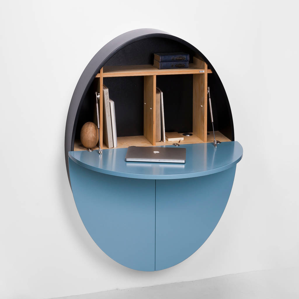 Sekretär-schrank multifunktional pill schwarz-blau baltic design shop ...