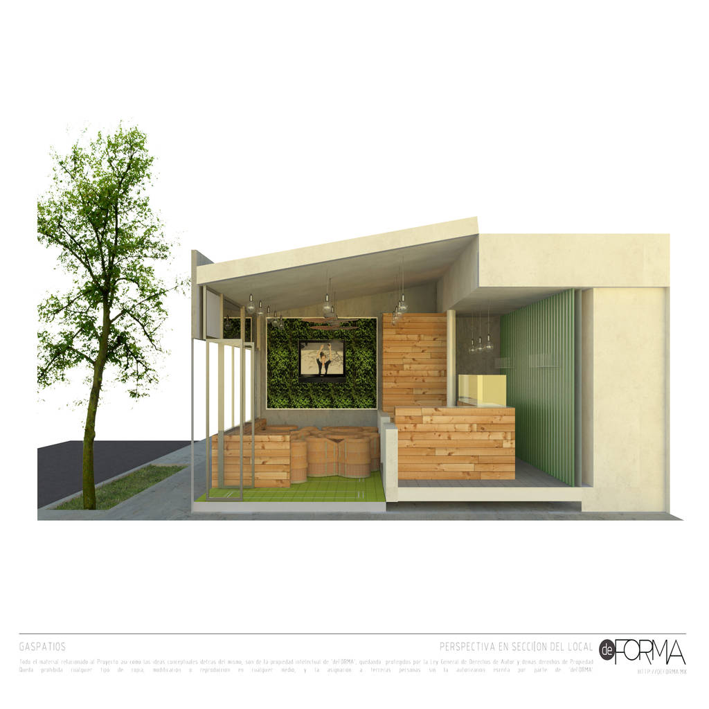 Perspectiva en sección del local | homify