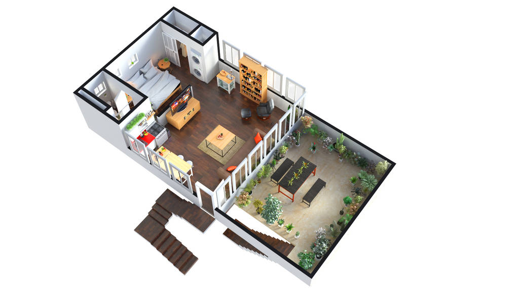 3d floor plan rendering services, rayvat rendering studio | homify
