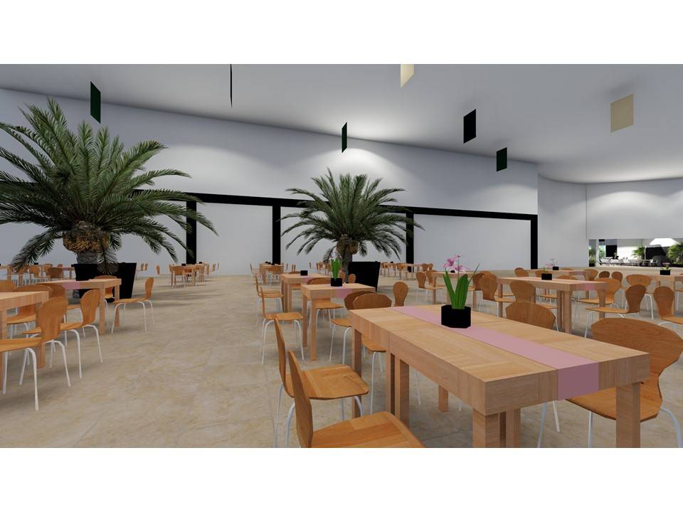 Render comedor centro comercial | homify