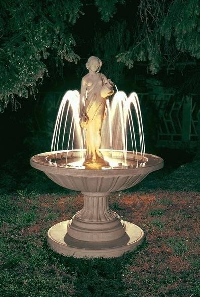 Fontana circolare funzionante in cemento «livigno» di tonazzo srl ...