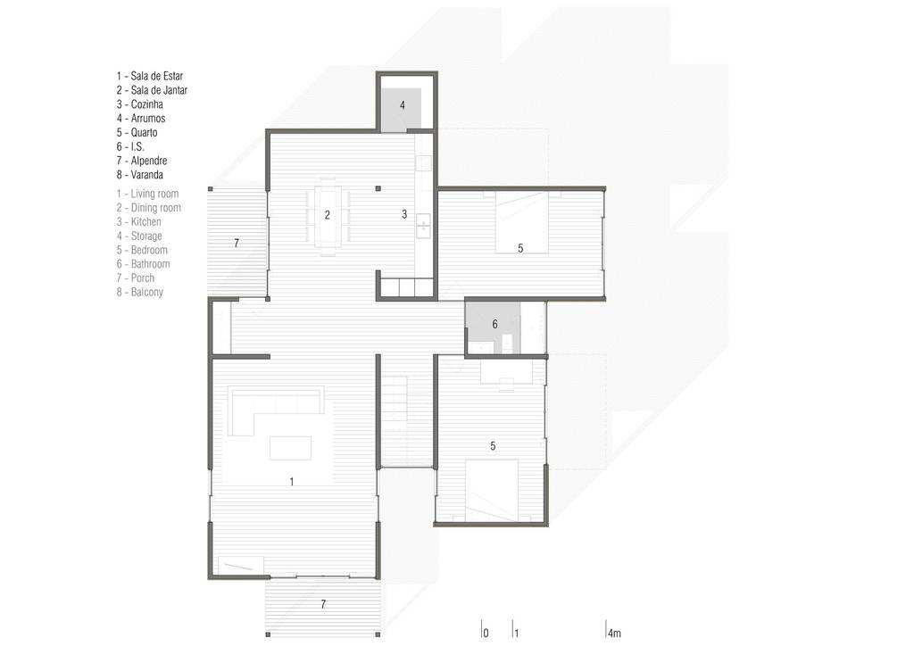 Woodmood – habitações evolutivas – planta – t5 piso 0 | homify