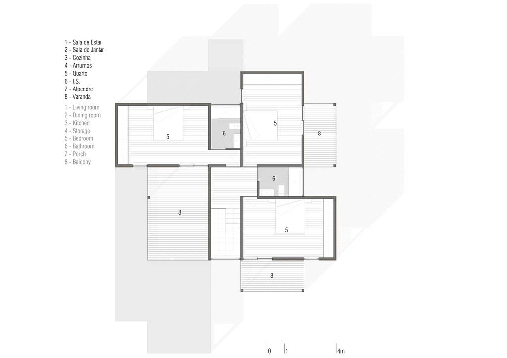 Woodmood – habitações evolutivas – planta – t5 piso 1 | homify