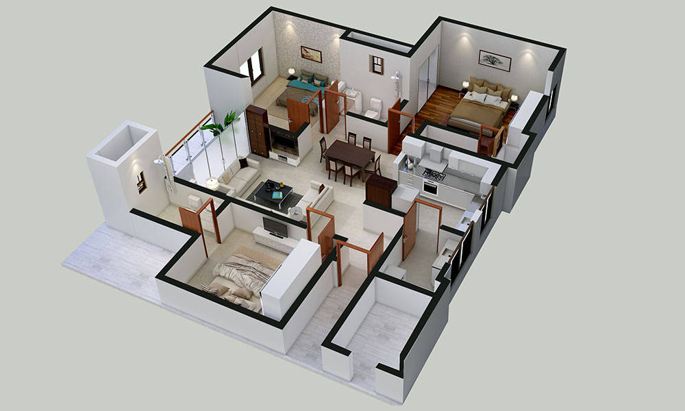 Floor plan 3d design | homify