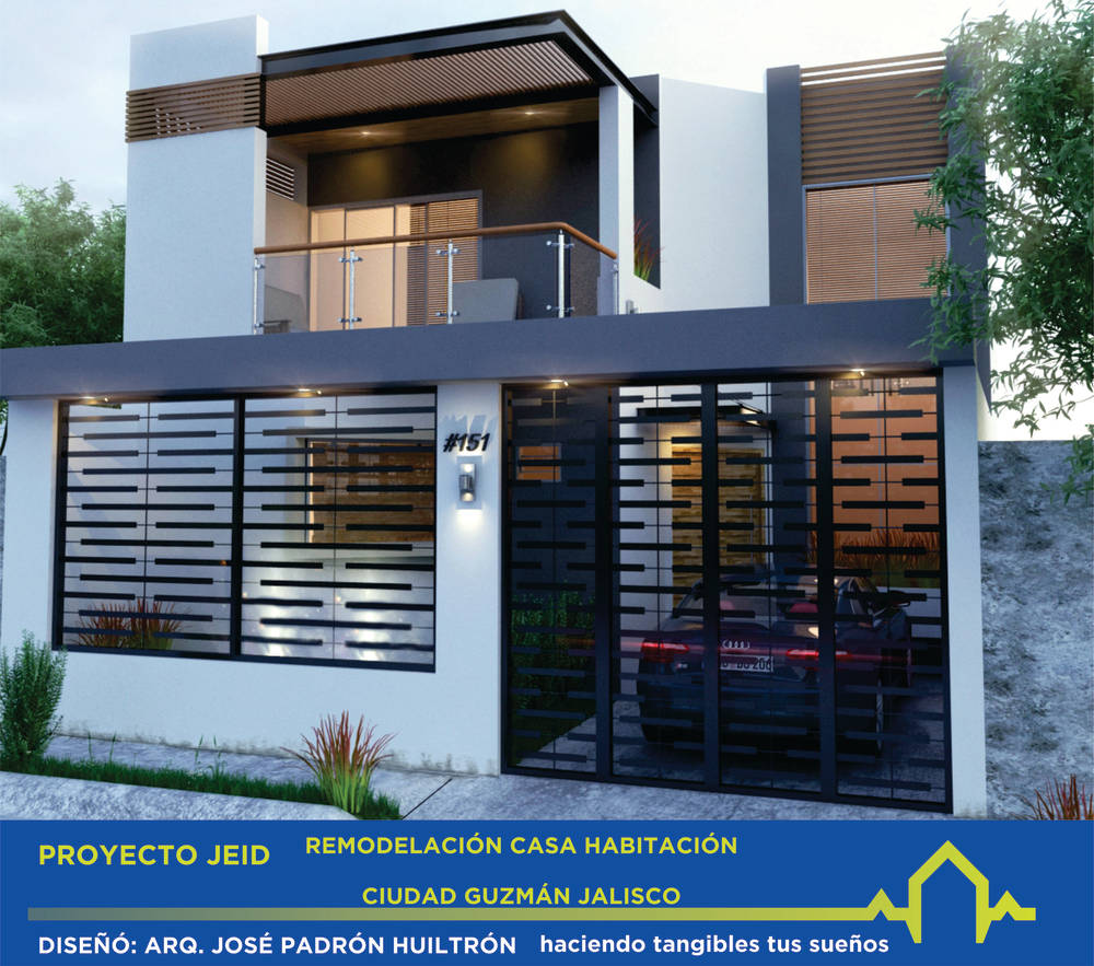 Remodelación jeid. render nocturno exterior. | homify