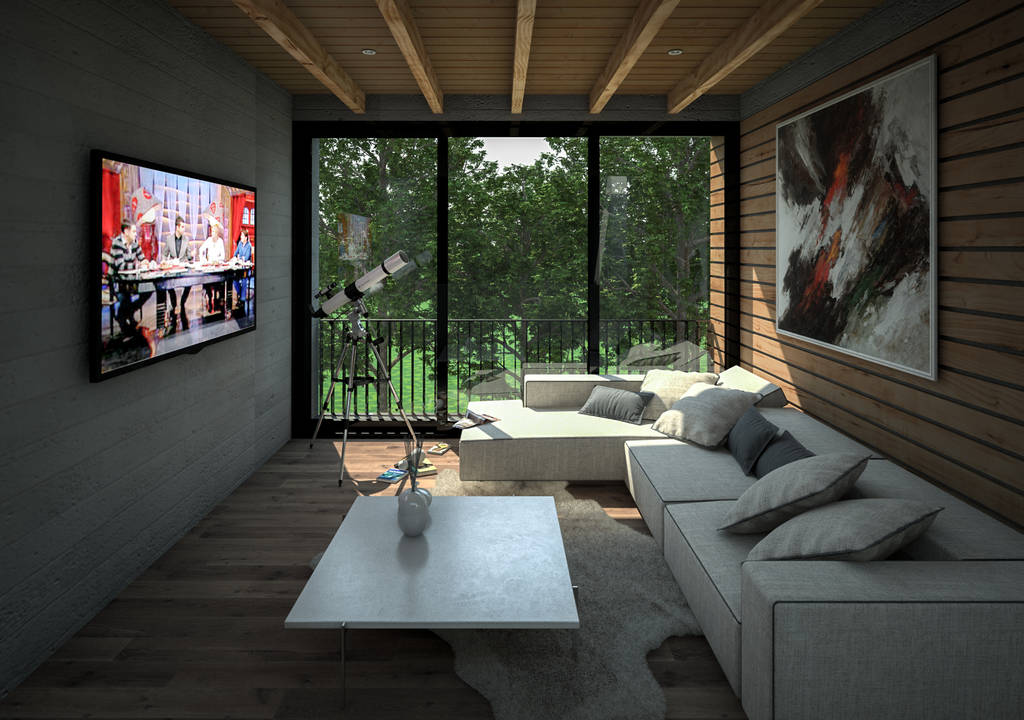 Sala de tv casa l32 / st.cosme estudio / metepec mexico | homify