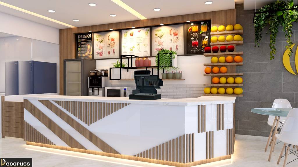Foosterr cafe main counter 3d design | homify