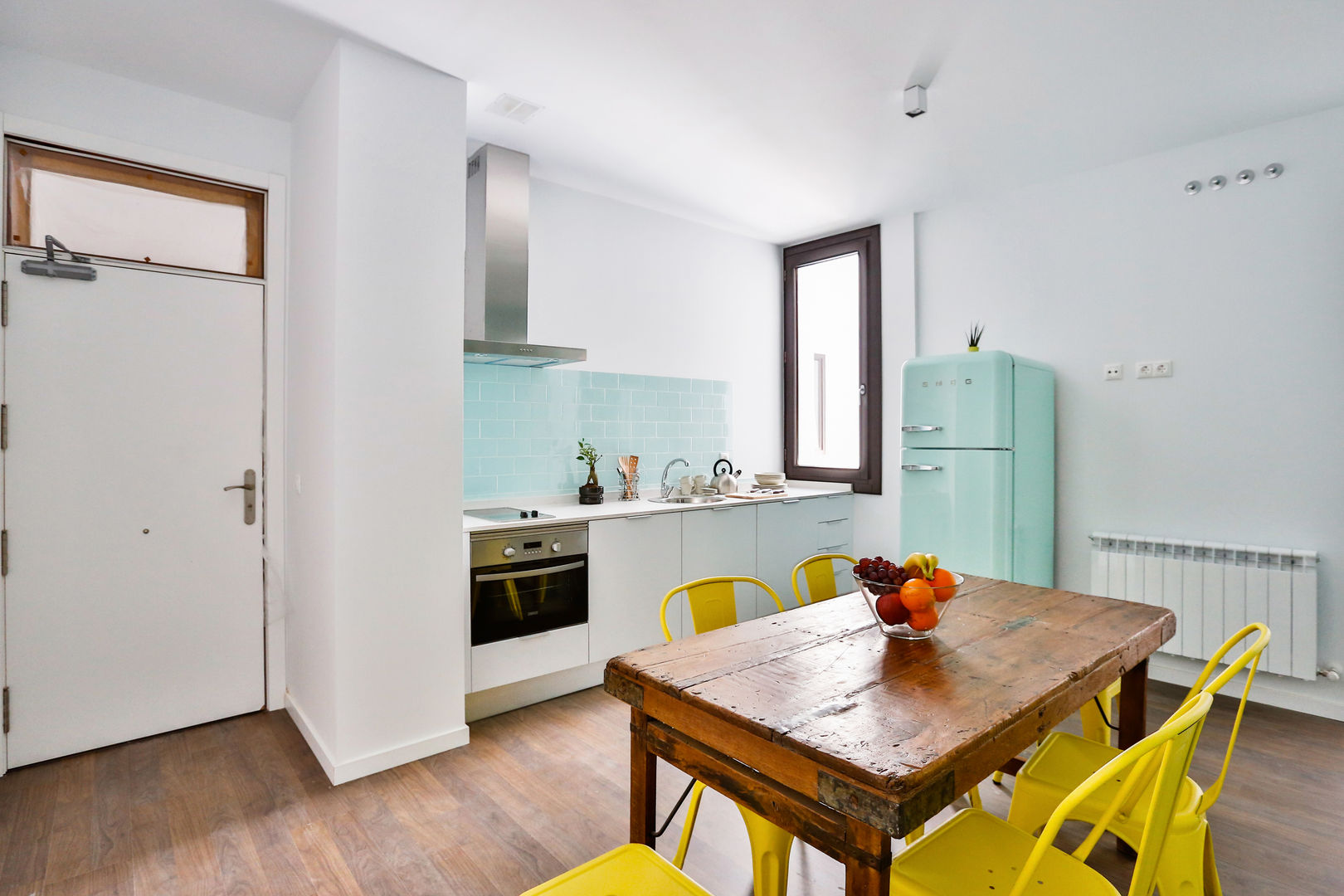 This apartment was remodeled for a funky family on budget with 2 kids ...