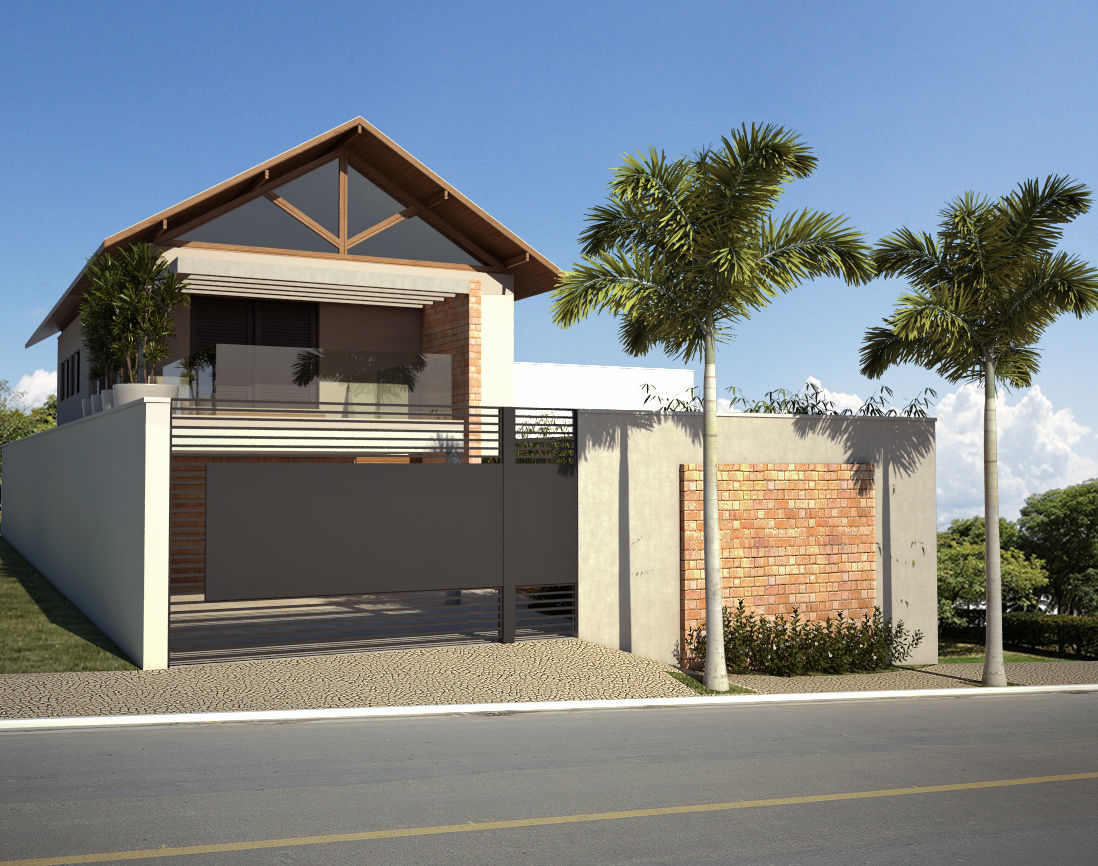Rumah Modern Dengan Fasad Batu Bata dan Plester | homify