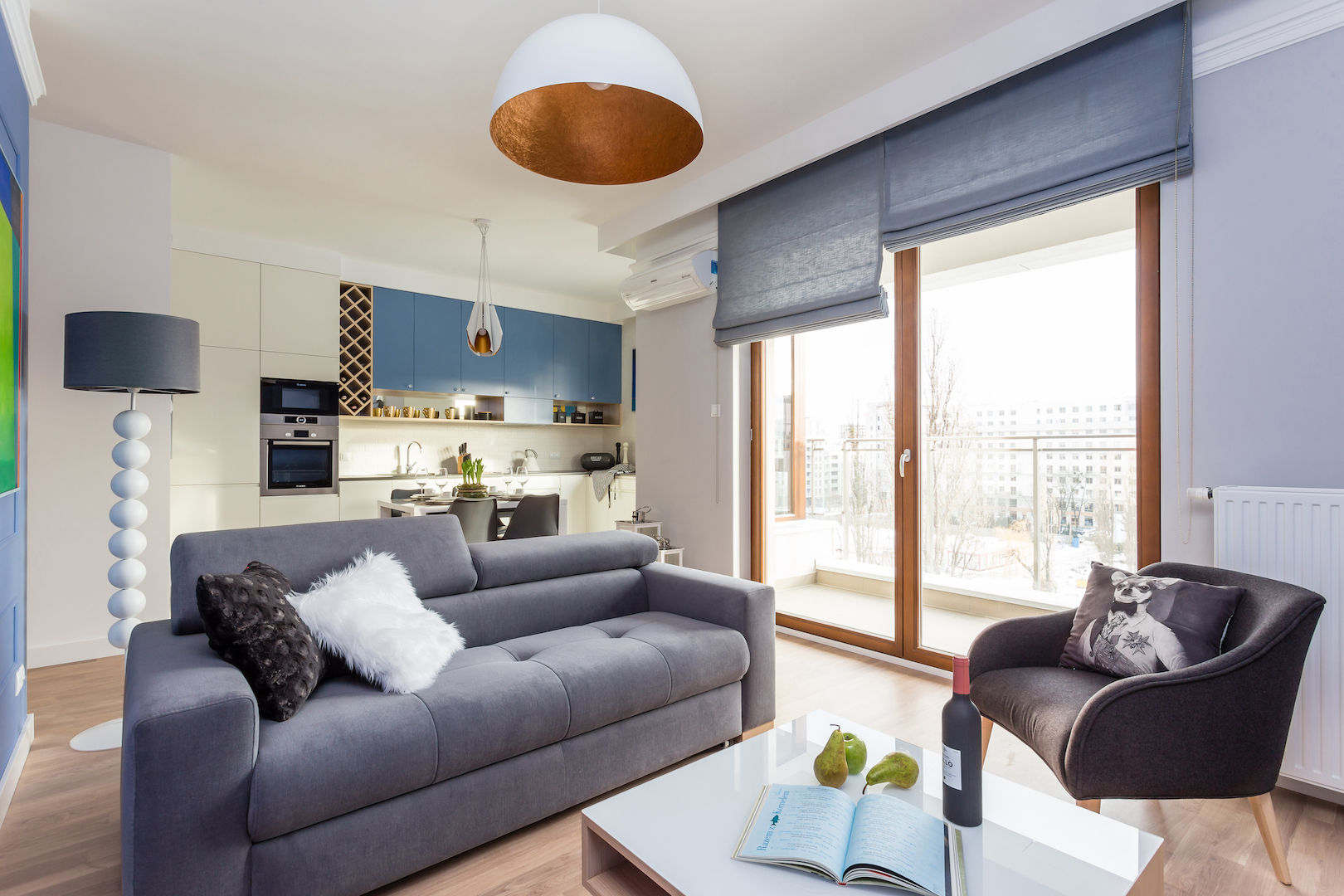 A cool blue apartment with just 69 m² | homify