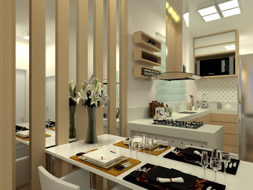 Projeto de interiores simples elegante para apartamento em Salinas/MG ...