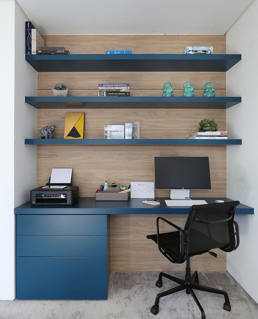 Escrivaninha Com Estante: Conheça as Vantagens e 23 Modelos Estilosos ...