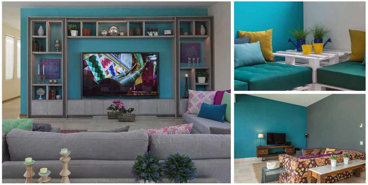 Azul aqua en paredes y decoración de interiores | homify