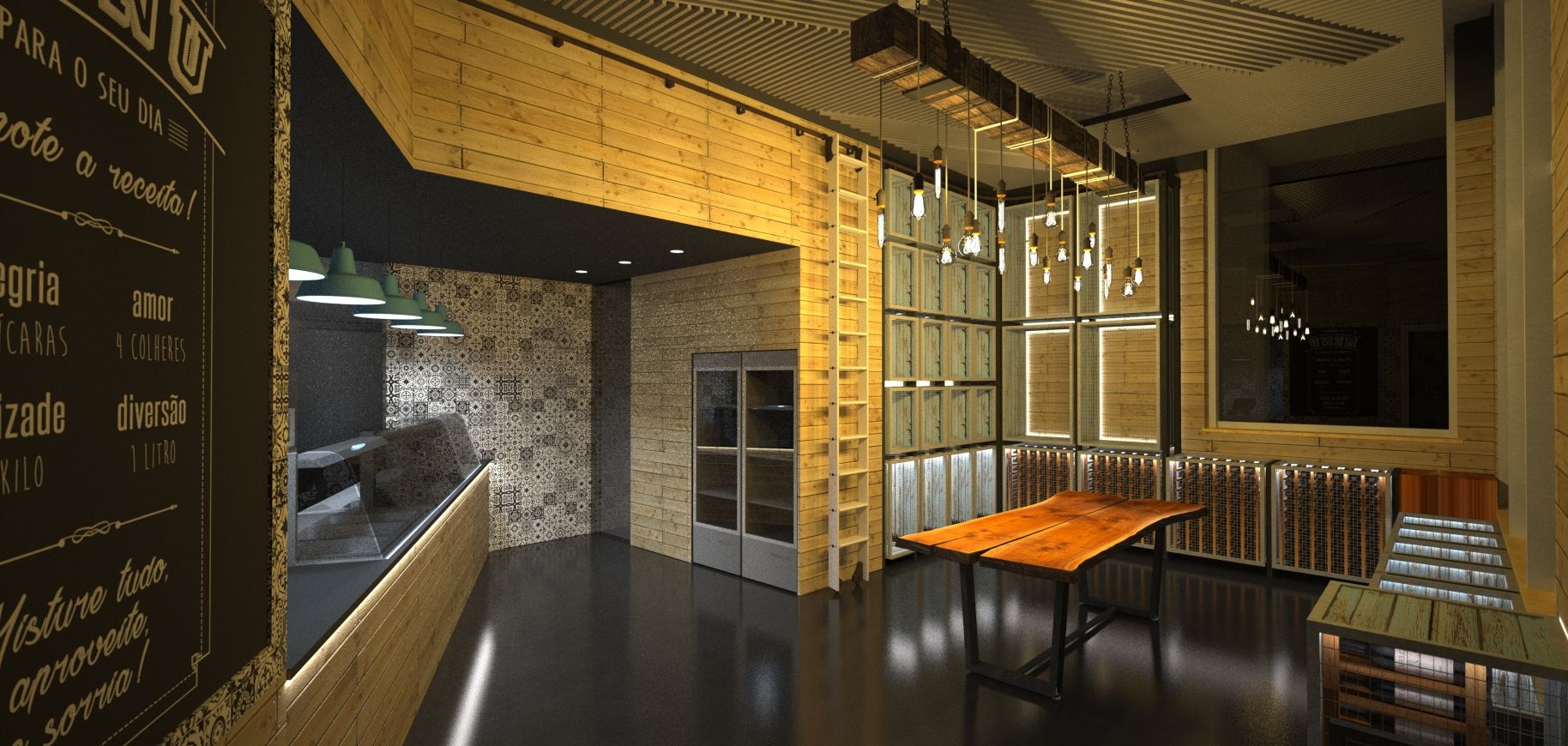 Projecto de interiores para churrascaria take away em Macinhata do ...
