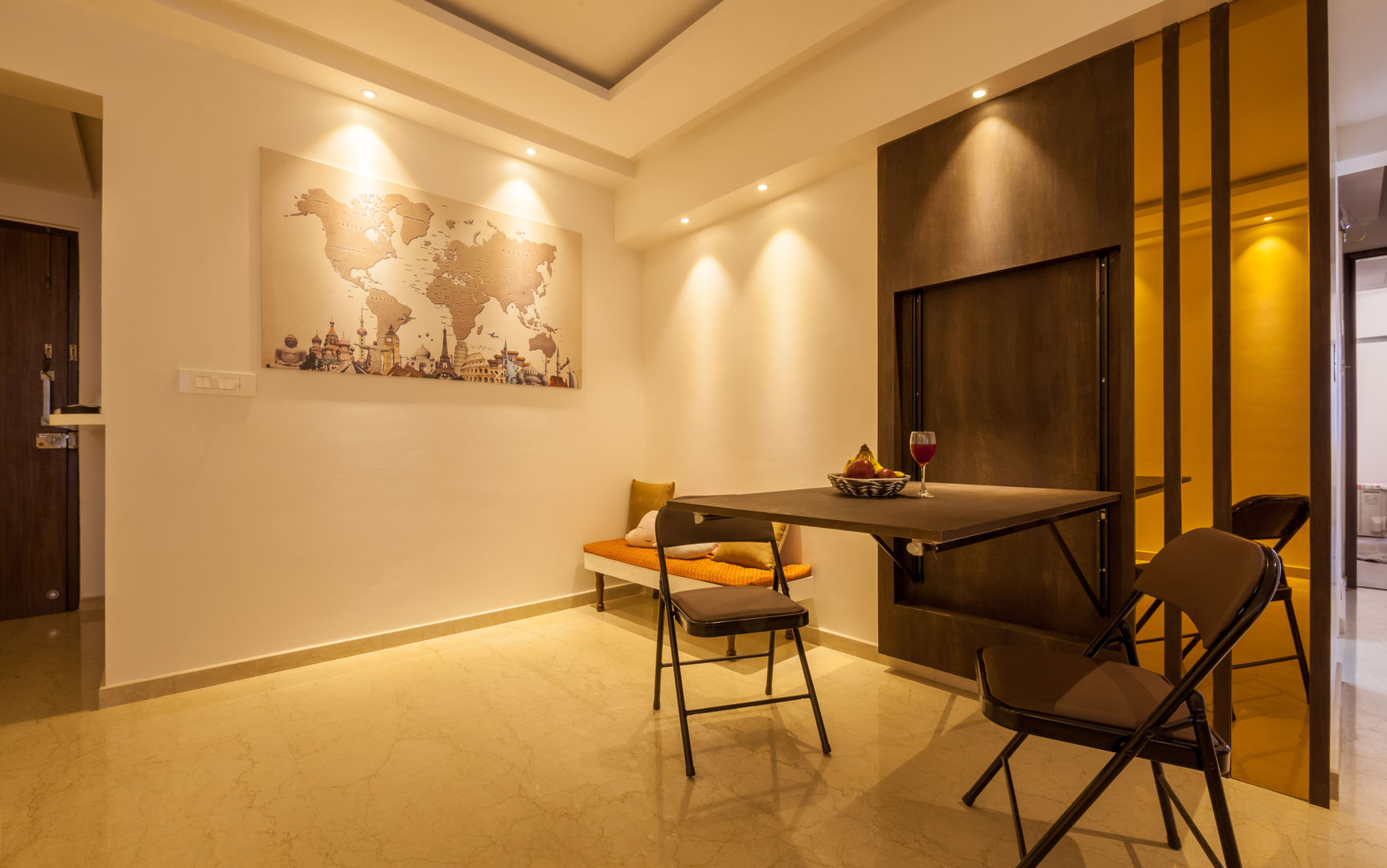 Minimalist interior design for a one-bedroom apartment in Mumbai | homify