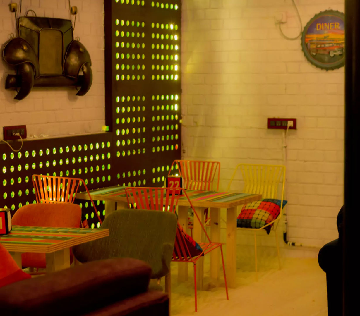 Colourful and Funky Interior Design for a Café in Bangalore | homify