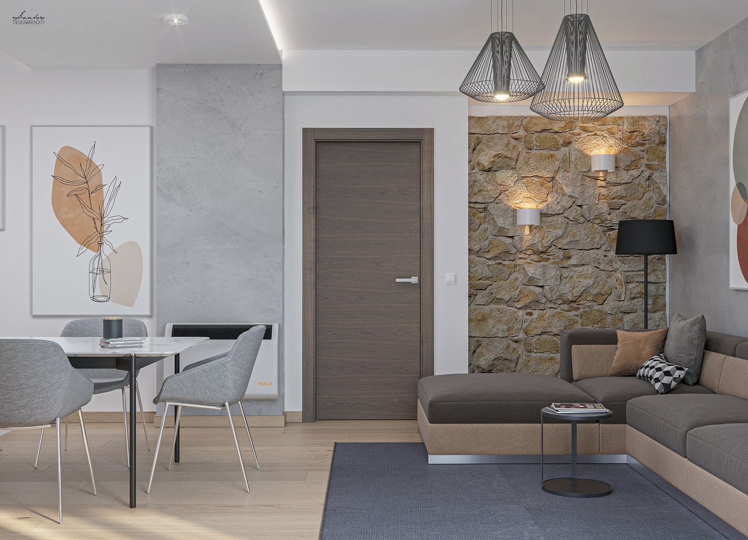 Progettazione e Render 3D di Cucina, Soggiorno e Living | homify