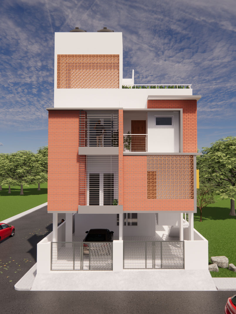 An Attractive Minimalist Facade Makes an Exposed Brick House in ...