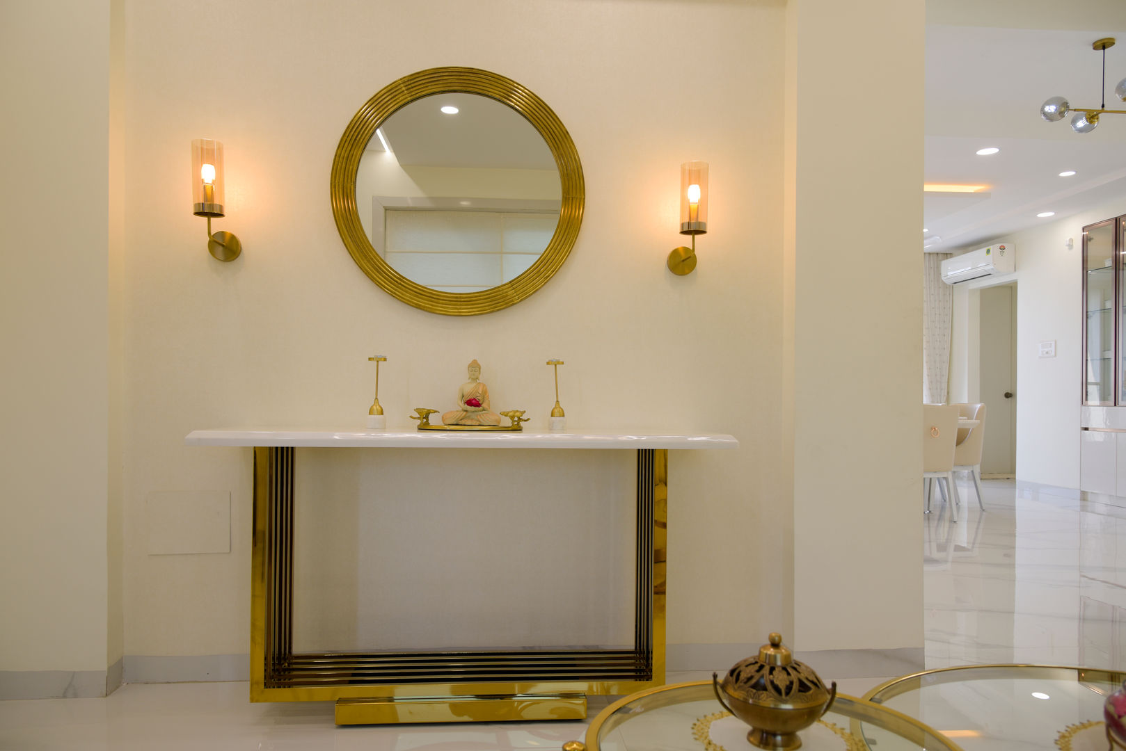 Classy White Interiors Get a Touch of Warmth in a Modern Apartment | homify