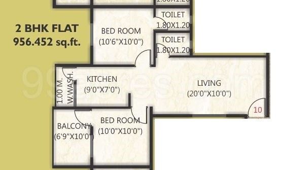 Home plan for 2bhk flat | homify