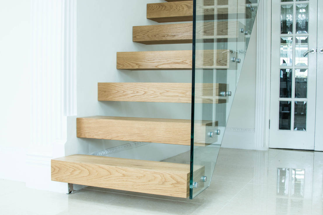 Floating Staircase with Chunky Oak Treads | homify
