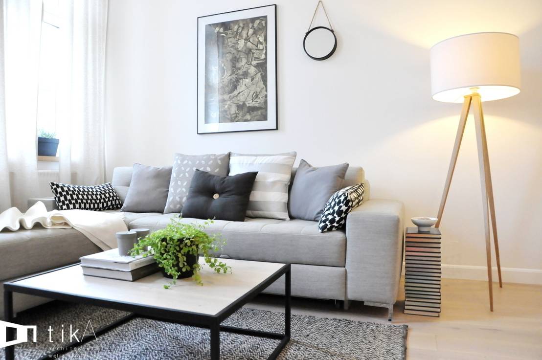 Wnętrze mieszkania w kamienicy, Bielsko-Biała. de TIKA DESIGN | homify