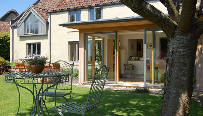 Traditional cottage, modern extension
