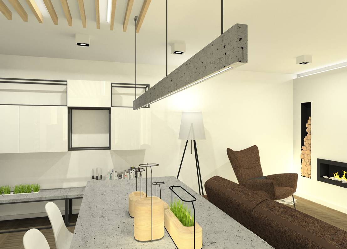 Lampa betonowa Long Cube | homify