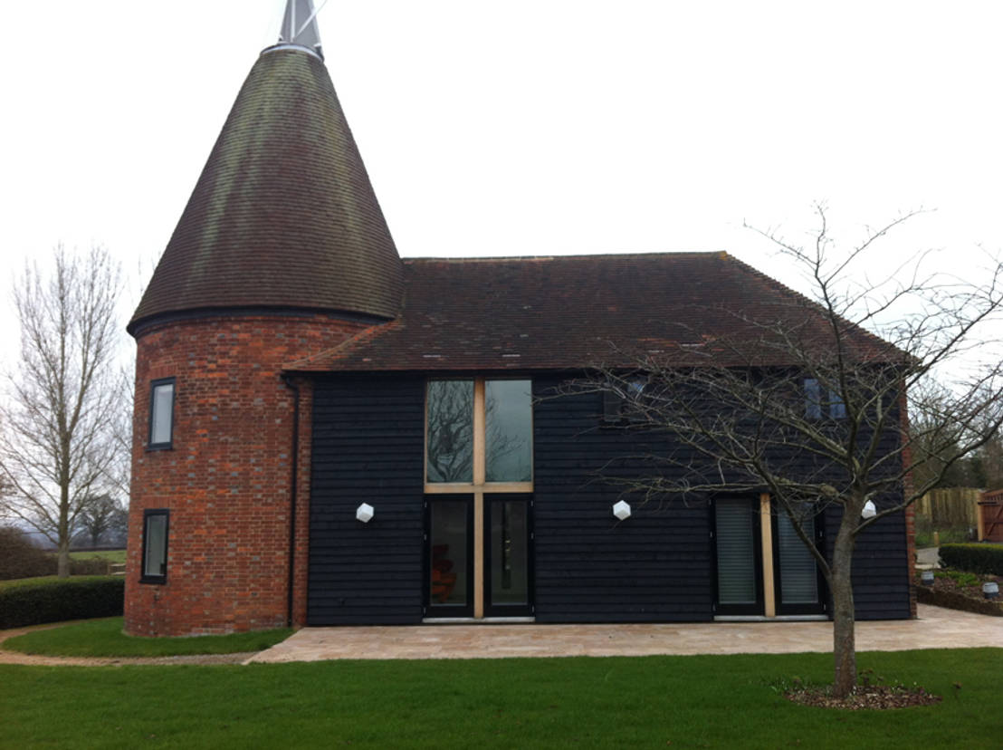 Traditional oast house becomes modern family home