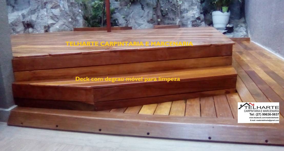 PERGOLADO E DECK EM MADEIRA COM DEGRAU MÓVEL | homify