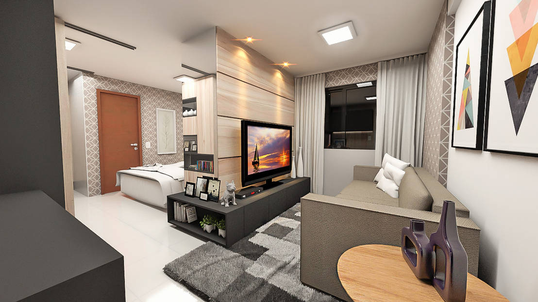 Apartamento compacto - Projeto de Interiores | homify