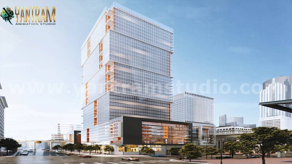 Impressive High-rise & latest Architecture Building of 3D exterior ...