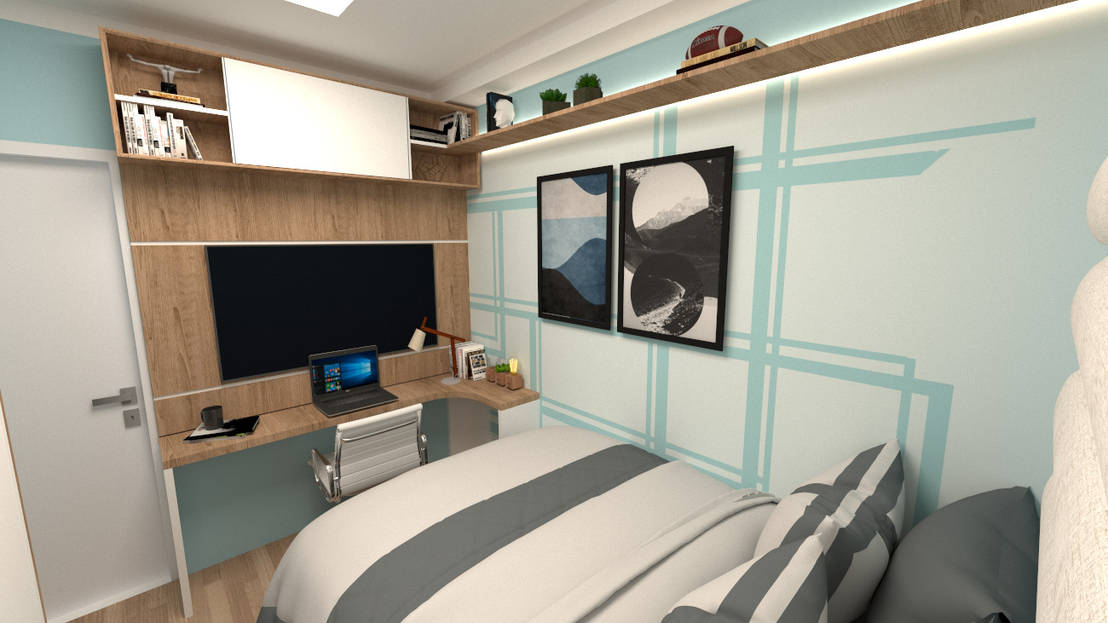 Dormitório Masculino 9m2 | homify