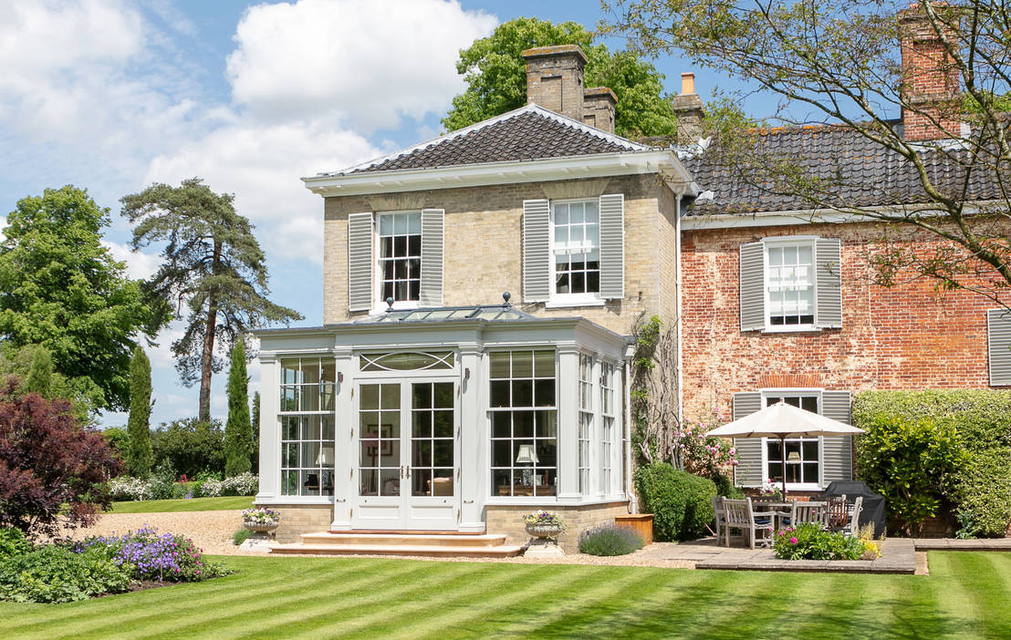 Georgian country house extended with a beautiful orangery that blends ...