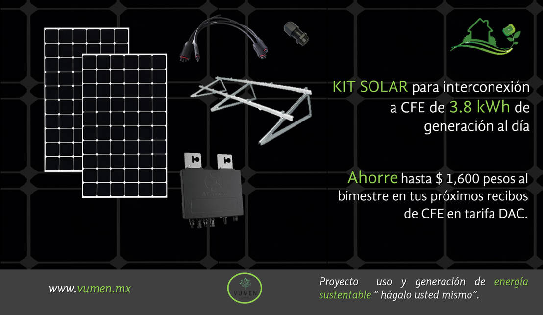 Kits solares para interconexión a CFE Vumen | homify