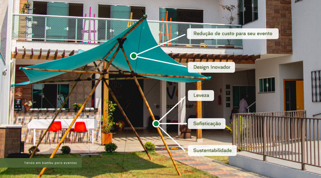 Tenda Verde e Amarela - BAMBUSA BIOARQUITETURA | homify