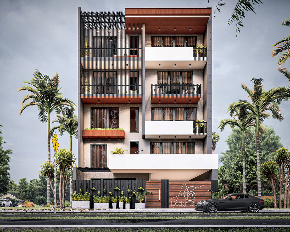 Residence Exterior Facade Design Gurgaon Homify