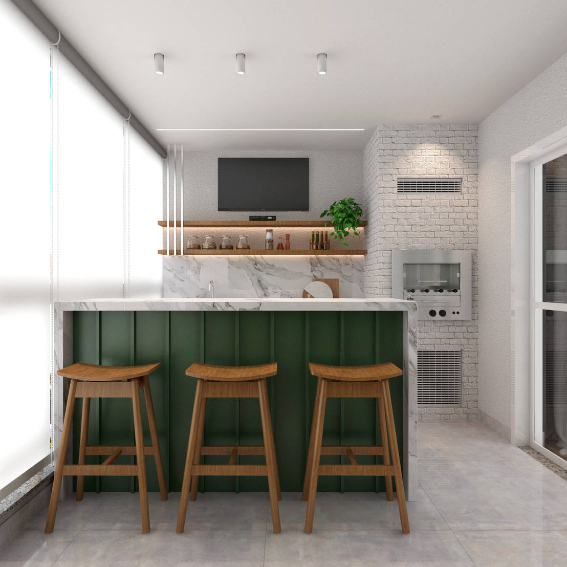 Projeto Green Clean Gourmet - Varanda Gourmet | homify
