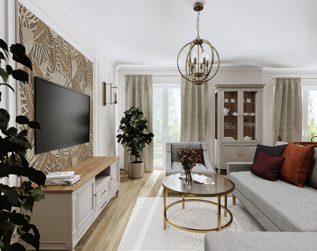 Aranżacja salonu i jadalni z nutą elegancji | homify