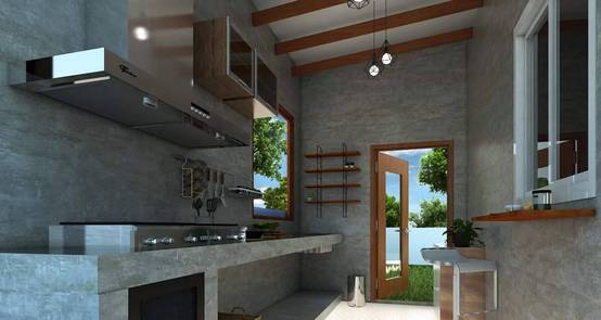 Una cocina de concreto que tienes que ver antes de renovar la tuya | homify