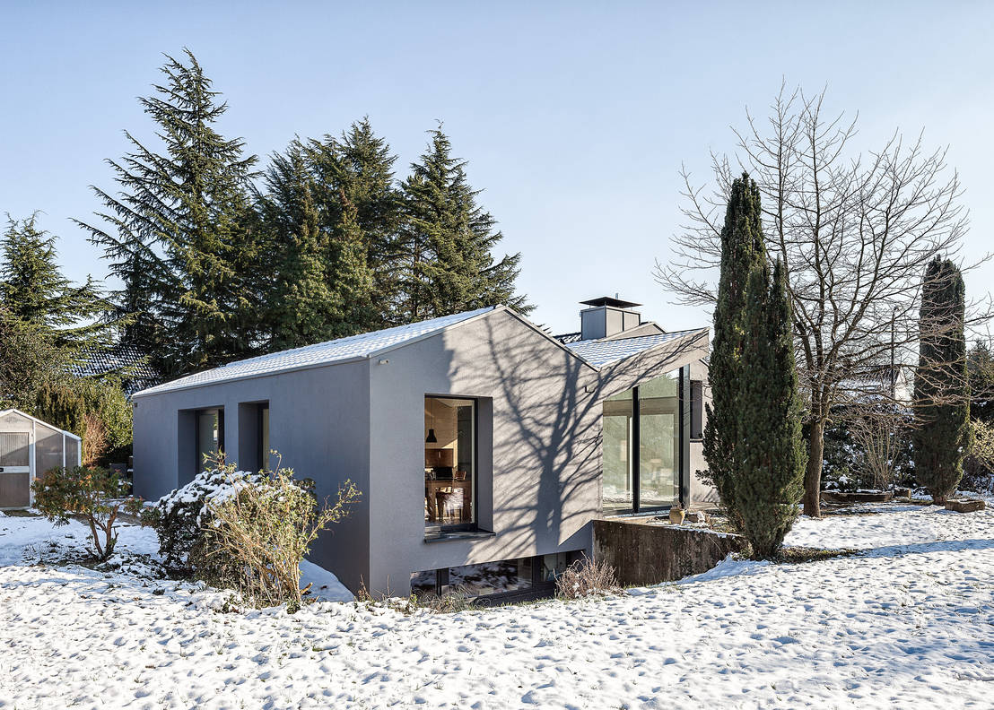 A small and modern mountain home