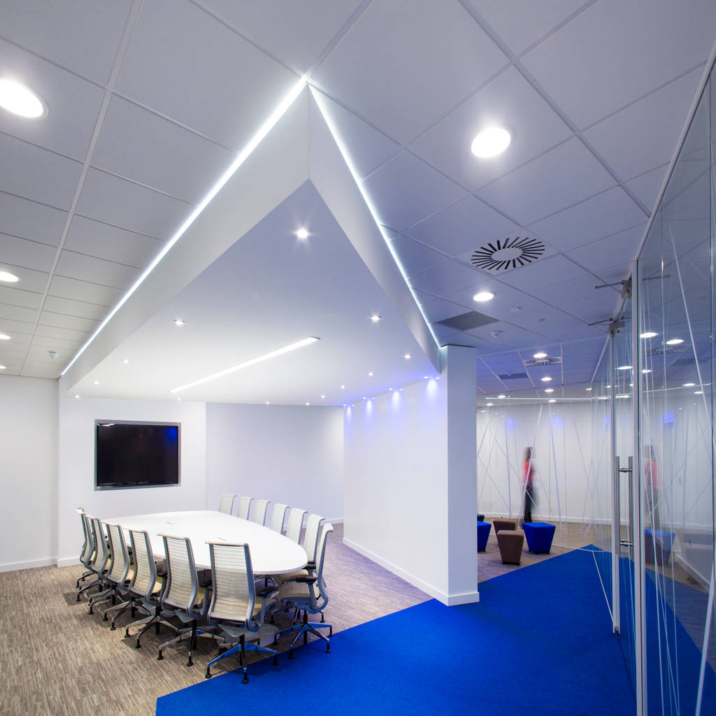 Teardrop meeting table paramount office interiors modern offices ...