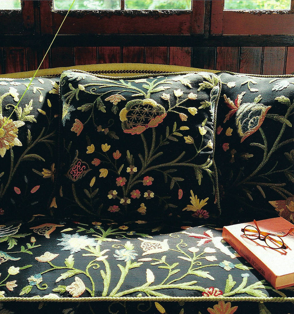 Crewel fabrics curtains & drapes, crewel fabric from zia enterprises ...