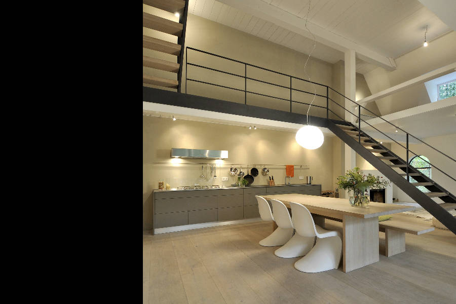 Umbau und sanierung eines fachhallenhauses minimalistische küchen von ...