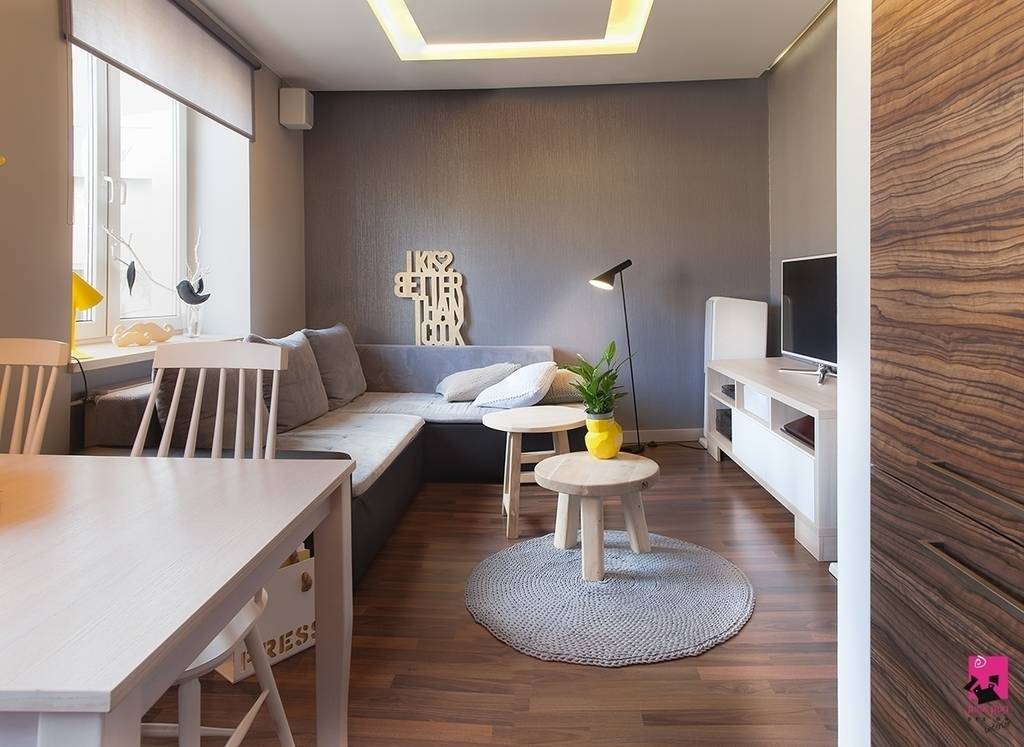 Mieszkanie w łodzi - 48m2, pink pug design interior | 호미파이 & homify