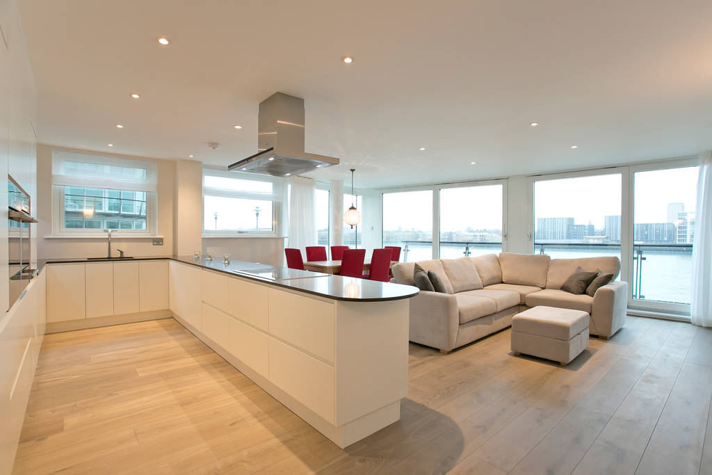 Kitchen, dining area and living room modern living room by temza design ...