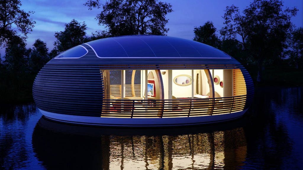 Solar-powered futuristic floating home concept: retro_futurism ...